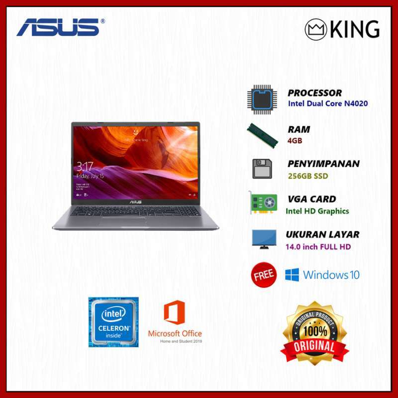 Jual LAPTOP ASUS A409MA N4020 4GB 256GB SSD 14 FHD FREE OFFICE OHS di ...
