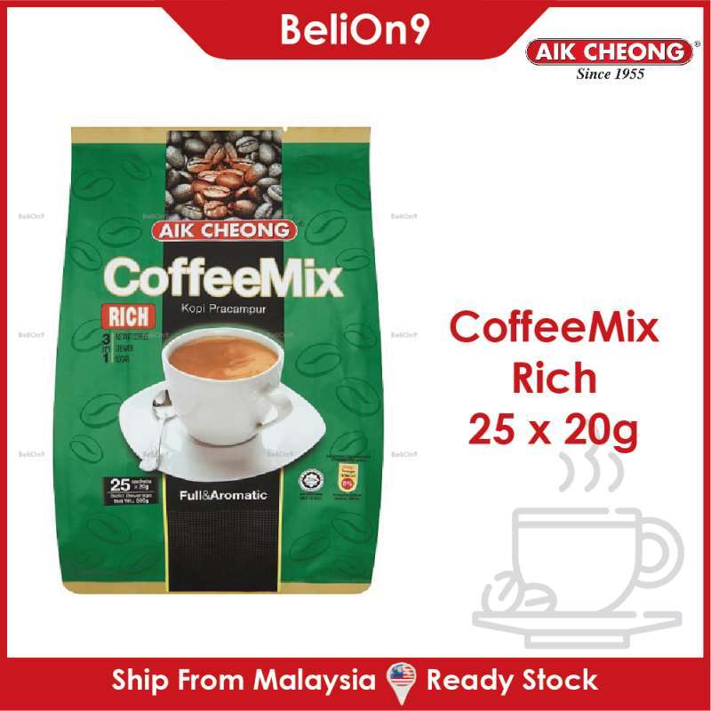 Jual [BeliOn9] AIK CHEONG Coffee Mix 3in1 500g (20g x 25 sachets) - Rich - Malaysia 4570194 di ...