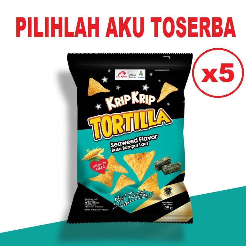 Jual Krip Krip Tortilla RASA RUMPUT LAUT 25 Gr - ( HARGA 1 PAKET ISI 5 ...