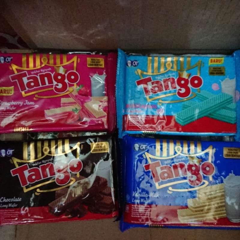 Jual TANGO WAFER RASA VANILLA BUBBLEGUM STRAWBERRY COKLAT di Seller ...