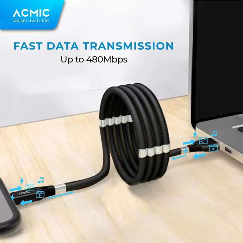 Promo Acmic Magline M100 Magnetic Kabel Data Charger Fast Charging ...