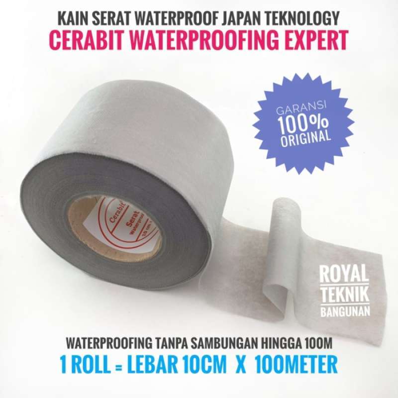 Promo Serat Fiber Kain Aquaproof Polyester- Cerabit Pelapis Anti Bocor ...