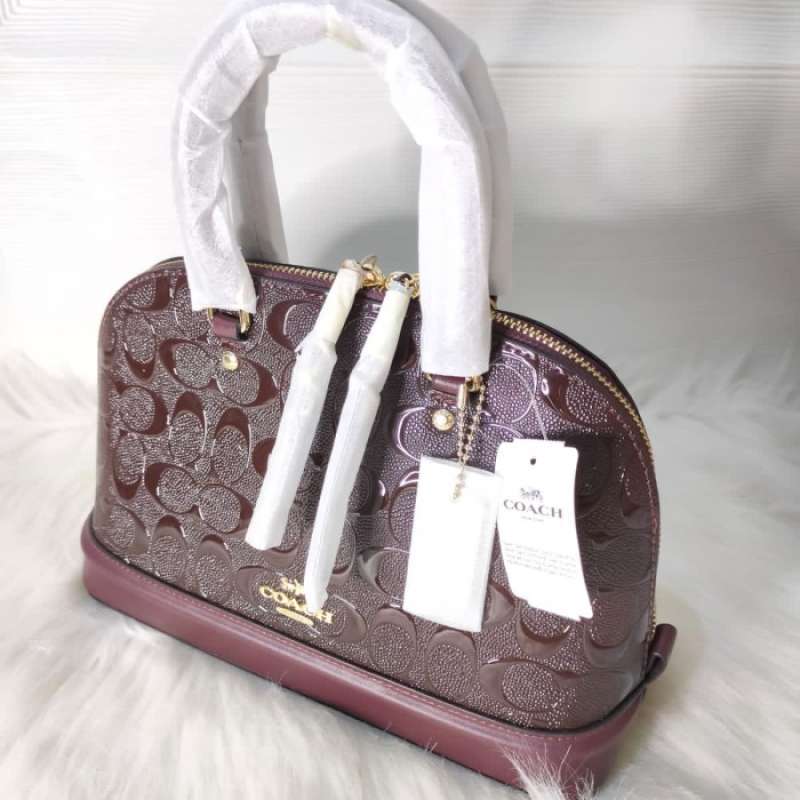Jual Tas Wanita Coach Mini Sierra Satchel In Signature Debossed Patent ...