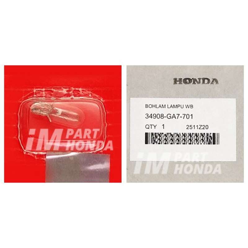 Jual AHM 34908-GA7-701 Bohlam Bolam Lampu Kota Senja 12V 3.4W Harga ...