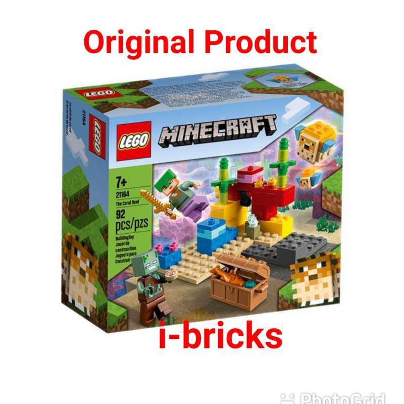 Jual Lego Minecraft 21164 The Coral Reef di Seller I-Bricks Official ...