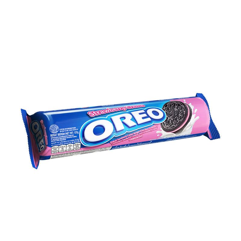 Jual Oreo Strawberry Creme Biskuit [137 g] di Seller PAMELLA ...