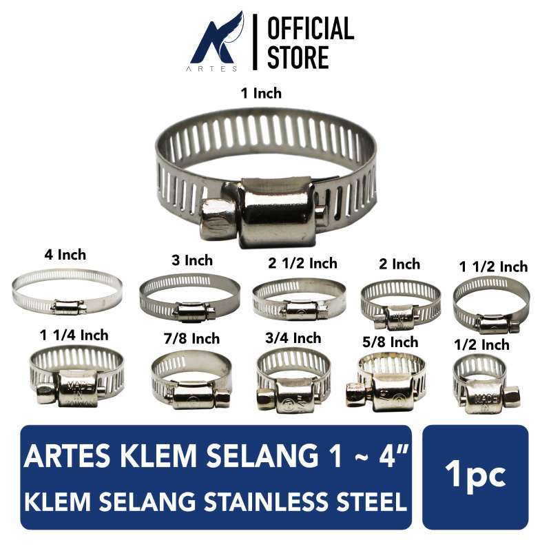 Jual Artes Klem Selang Stainless Steel Kleman-pengencang-pengikat Hose ...