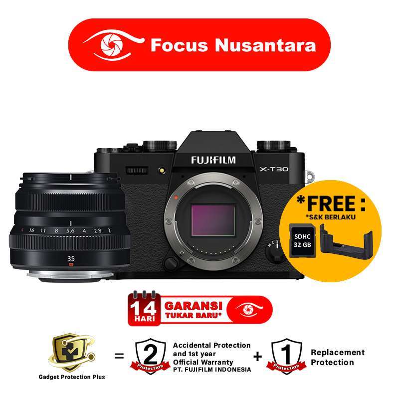 Jual FOCUS NUSANTARA - FUJIFILM XT30 BODY MARK II PWP LENS XF35MM F2.0 di Seller Focus Nusantara ...