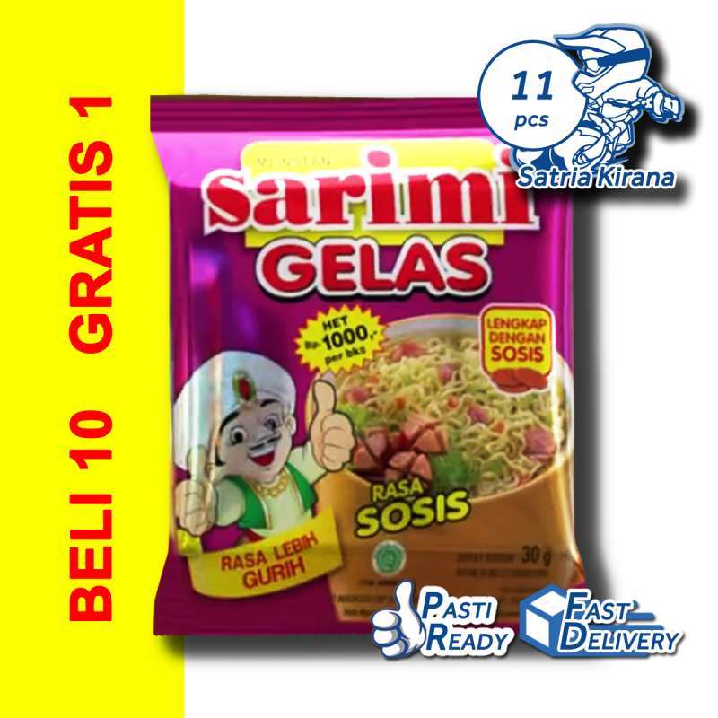 Jual Sarimi Gelas Rasa Sosis [30 gr x 10 pcs | 1 Renteng / Renceng ...