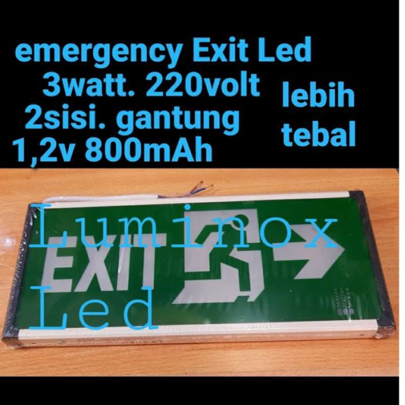 Jual SPECIAL LAMPU EXIT EMERGENCY LED 3W 3WATT 3 WATT DARURAT EXIT ...