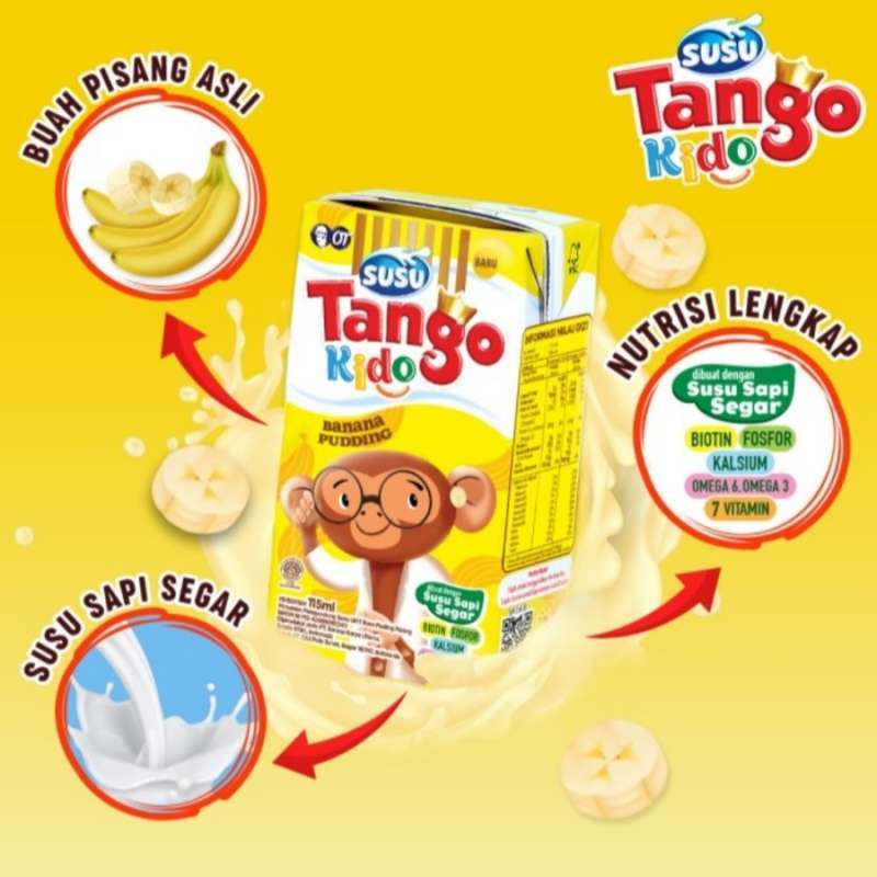 Jual Susu Kids Tango Kido Banana Pudding | Puding Pisang Kotak Uht ...