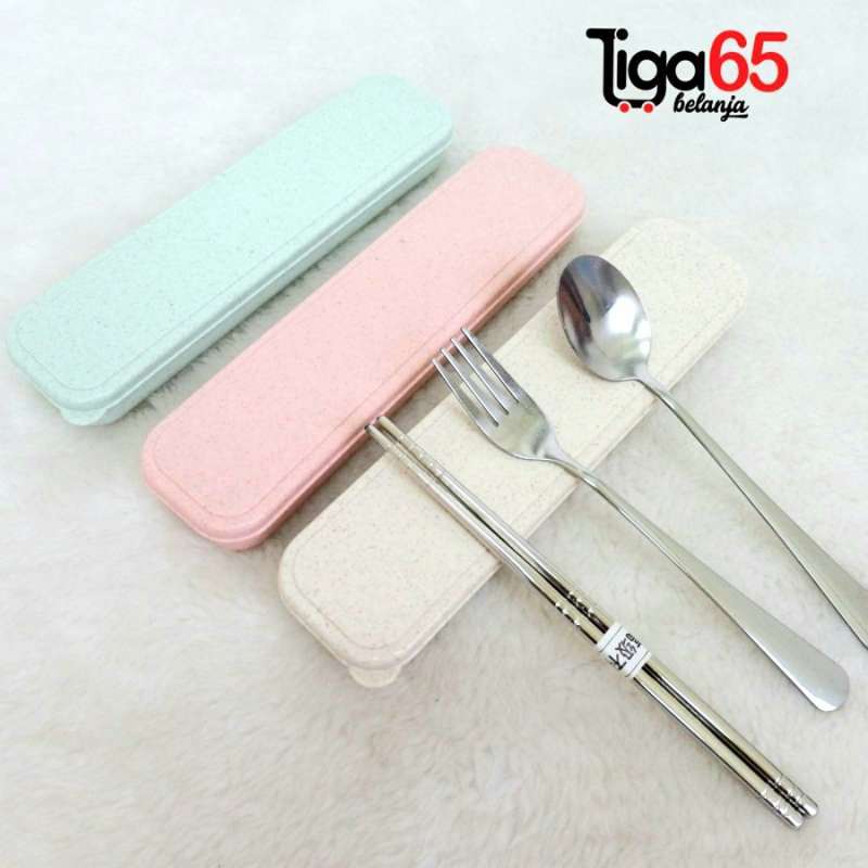 Jual Alat Makan/Sendok Garpu Set/Stainless Steel/Sendok Garpu Sumpit ...