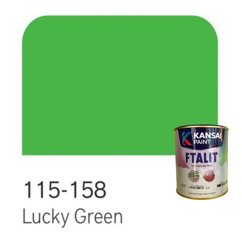 Jual Cat Kayu & Besi Kansai Ftalit Warna Gloss 1 Kg - Lucky Green Di ...