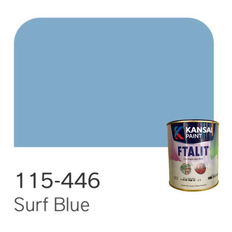 Jual Cat Kayu & Besi Kansai Ftalit Warna Gloss 1 Kg - Surf Blue Di ...
