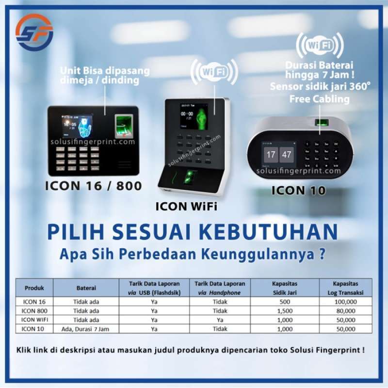 Jual Fingerprint ICON 800 Mesin Absensi PIN Sidik Jari Standalone - MULTICOLOUR di Seller Dhufe ...