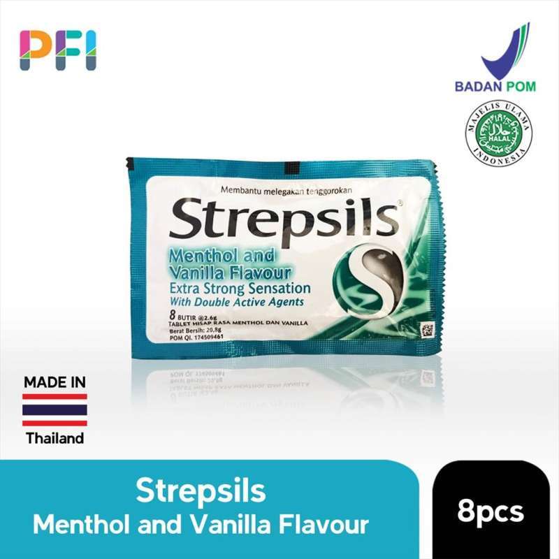 Jual Strepsils Menthol Vanilla Flavour Extra Strongs 8 butir 6gr di ...