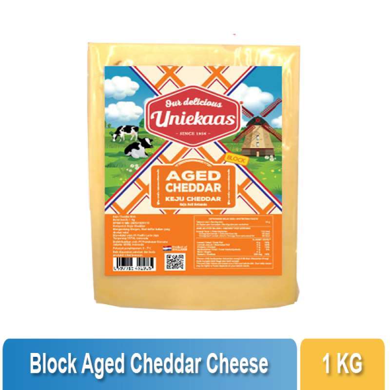 Promo UNIEKAAS - Blok Aged Cheddar Cheese 1kg Diskon 14% di Seller ...