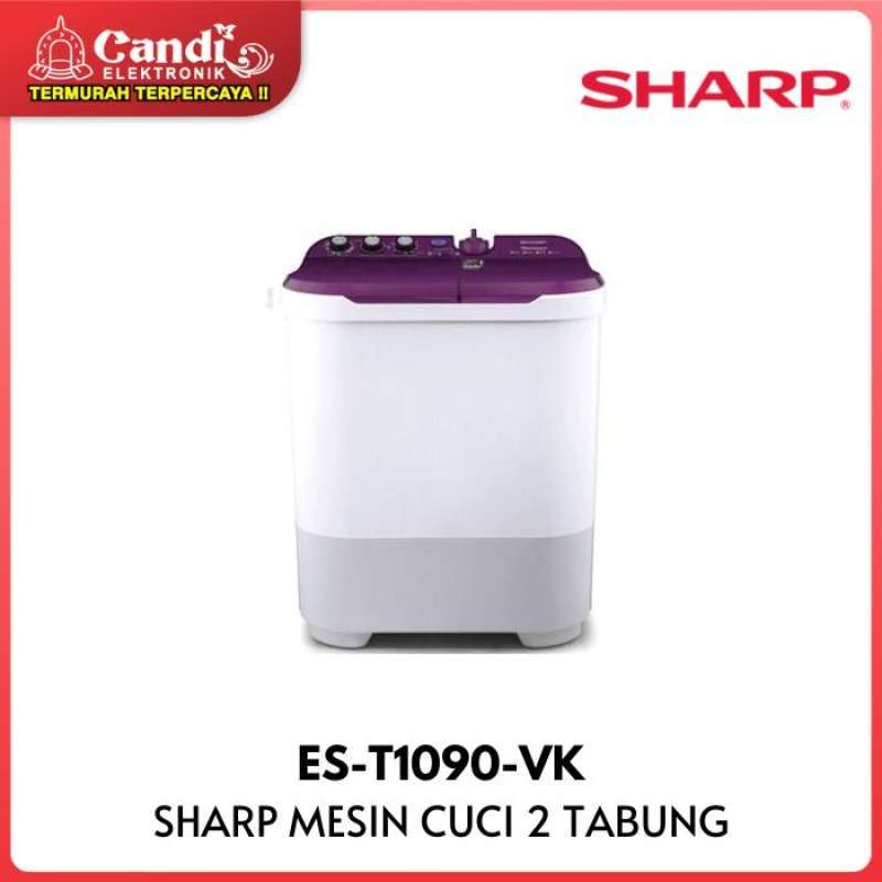 Promo SHARP MESIN CUCI TWIN TUB ES-T1090-VK Diskon 18% di Seller Candi ...