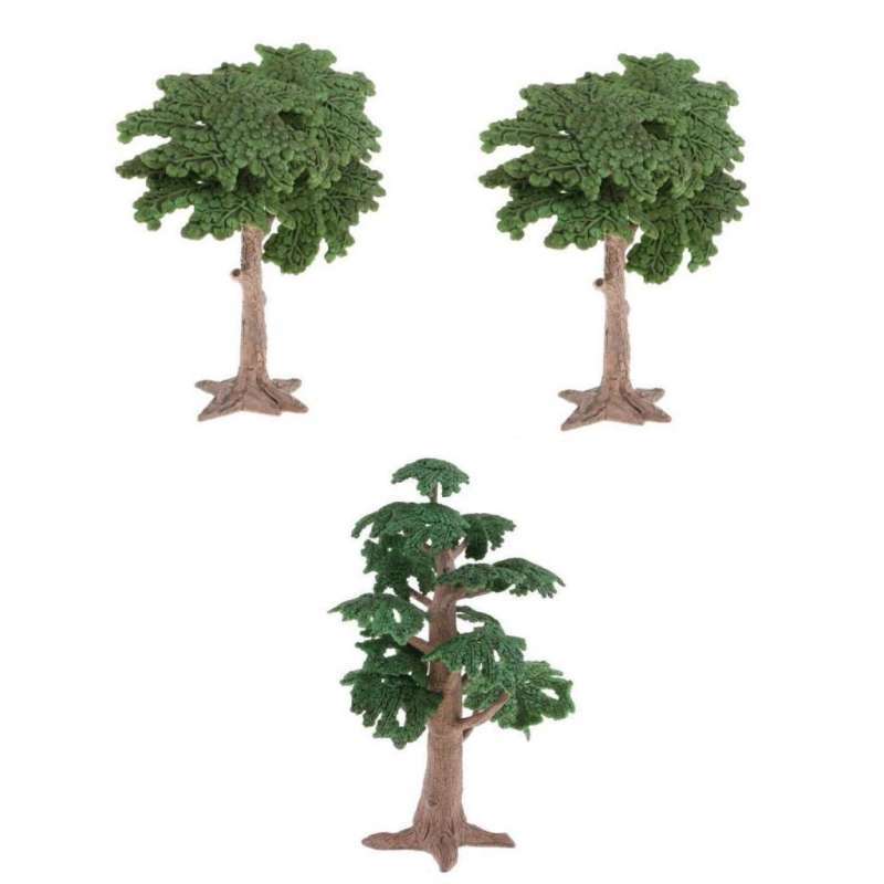 Promo 3x Pine Tree Model Cypress for Landscape Diorama Scenery 10cm ...