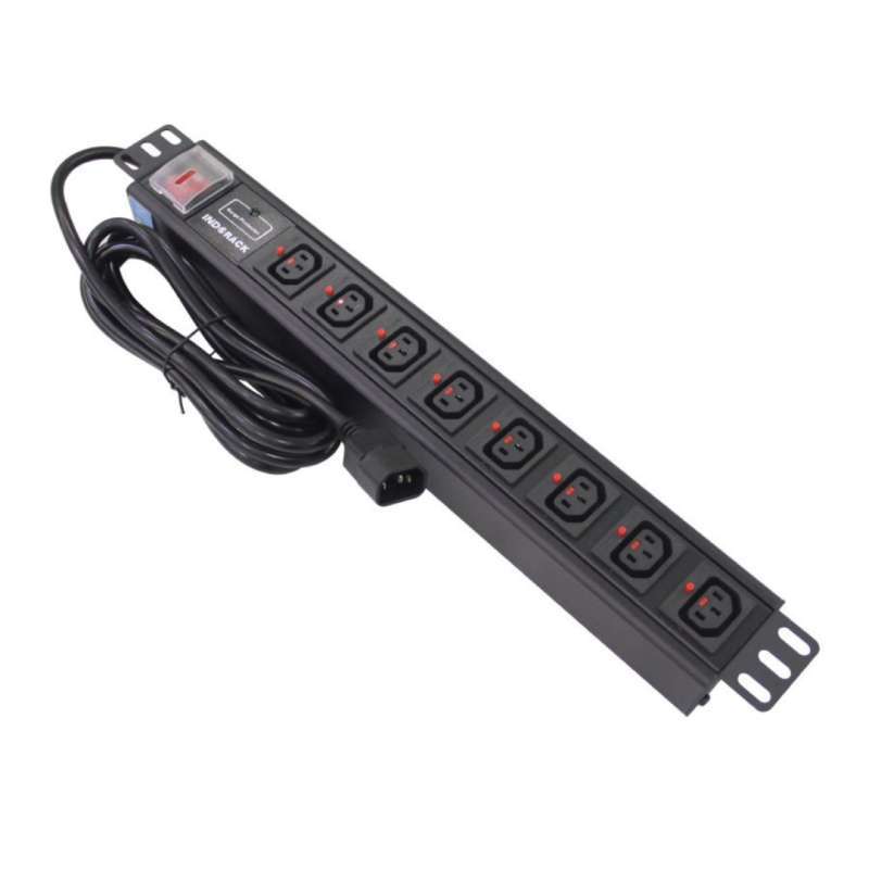Jual Indorack Pdu 8 Socket Germany C13 Multi Stop Kontak Rack Server ...