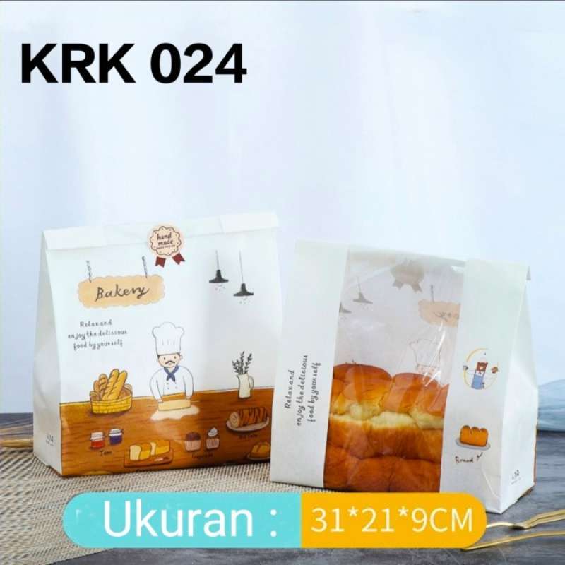 Jual Plastik Roti Tawar KRK024 Kemasan Roti Kertas Roti Tawar di Seller ...