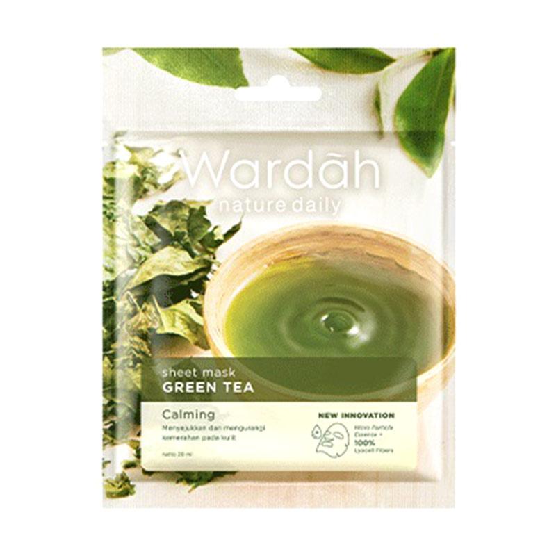 Promo Wardah Nature Daily Sheet Mask Green Tea Masker Wajah [20 mL ...