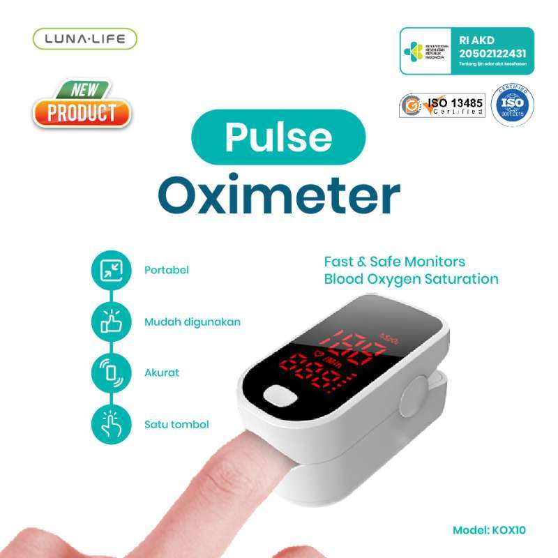 Promo EVERCOSS x LUNA LIFE PULSE OXIMETER FINGERTIPS Diskon 67% di ...