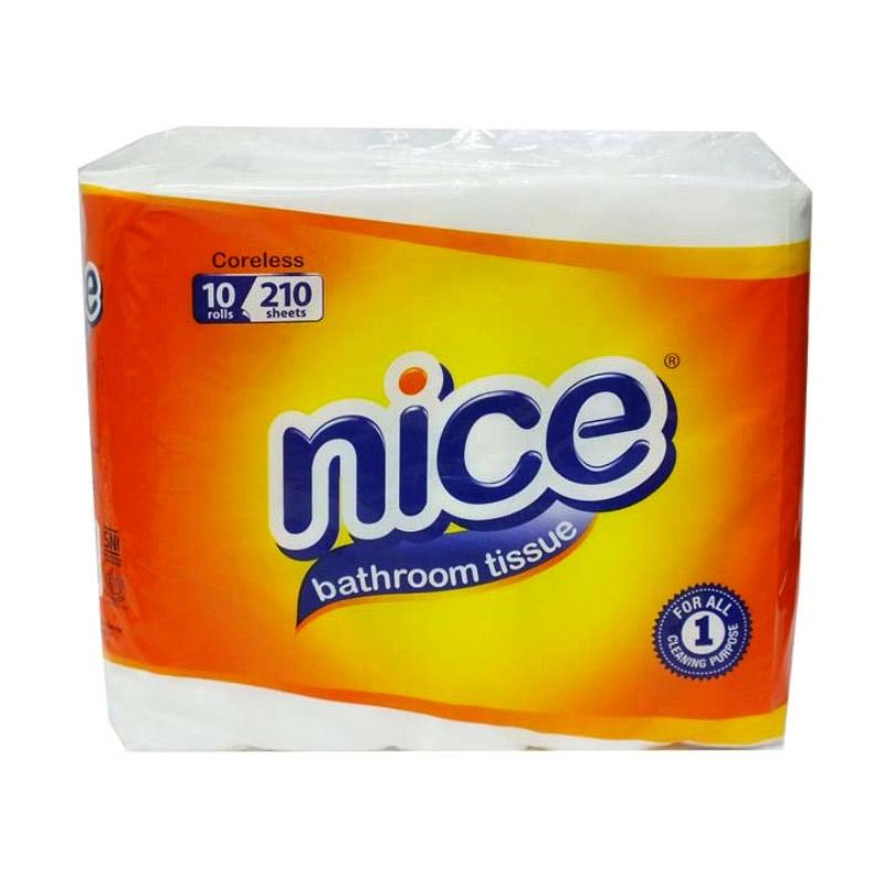 Jual Nice Coreless Non Emboss Tissue Toilet [210 Sachets/ 10 Rolls] Di ...
