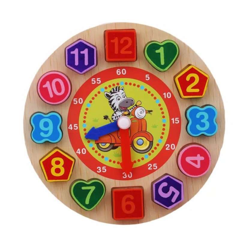 Jual Main Edukasi Puzzle Bentuk Jam Dengan Angka Di Seller Ada Semua ...