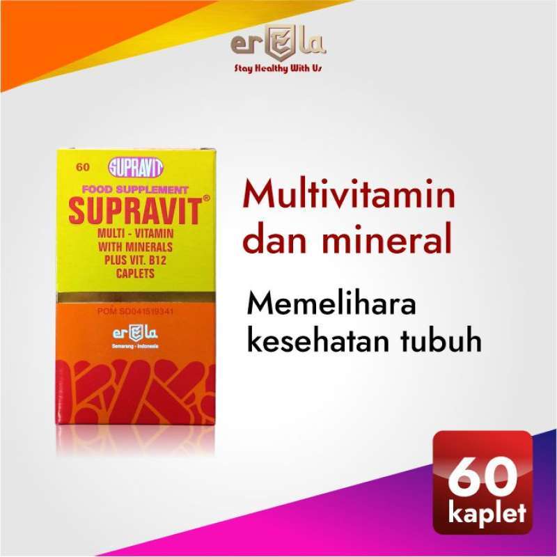 Jual SUPRAVIT botol / multivitamin mineral isi 60 kaplet di Seller Erela Official Store ...