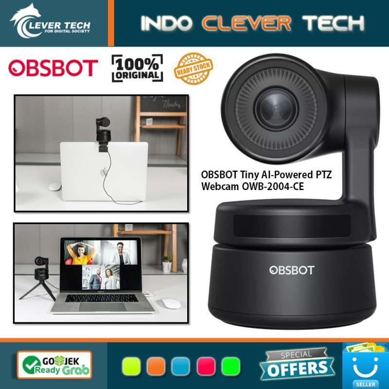 Promo OBSBOT Tiny AI-Powered PTZ Webcam OWB-2004-CE di Seller Clever Tech - Kota Jakarta Selatan ...