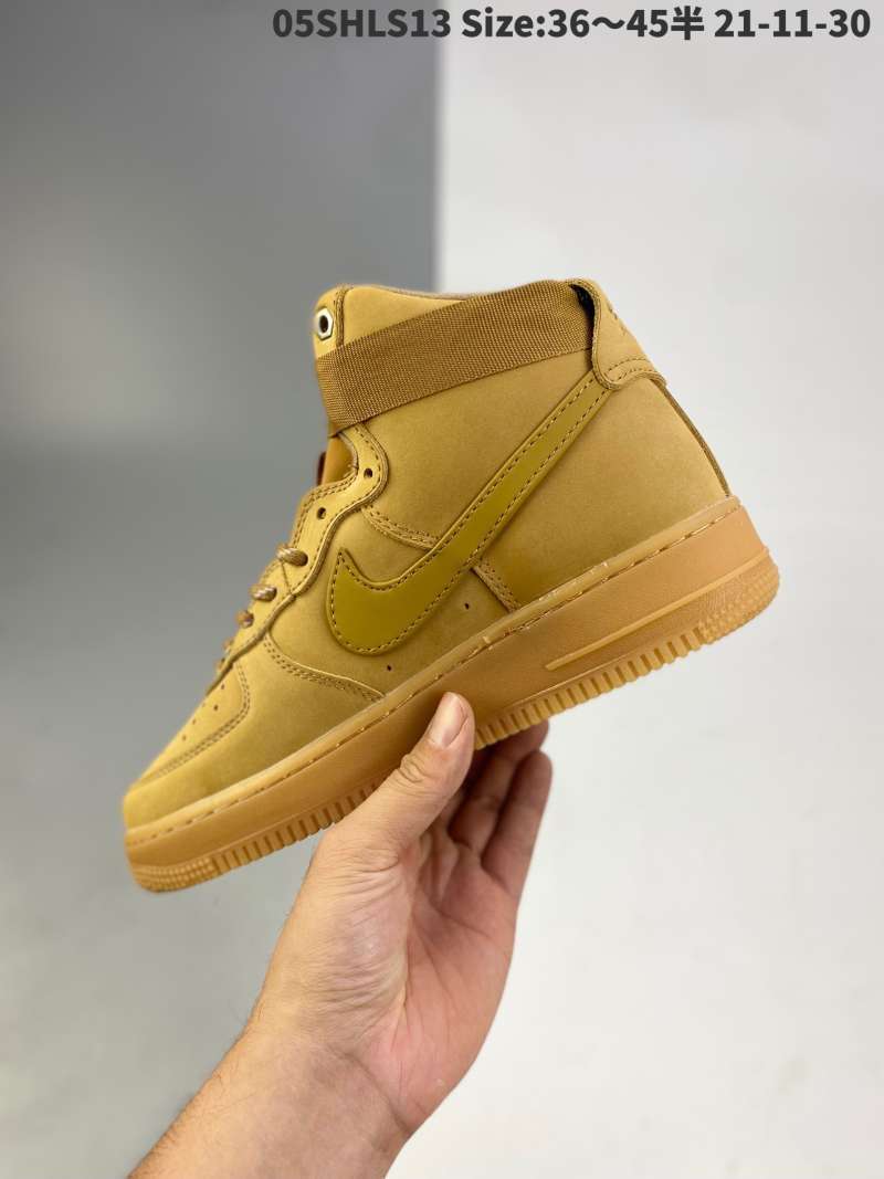 Jual Nike Air Force 1 high wbflex wheat 2019 wheat suede high top air ...