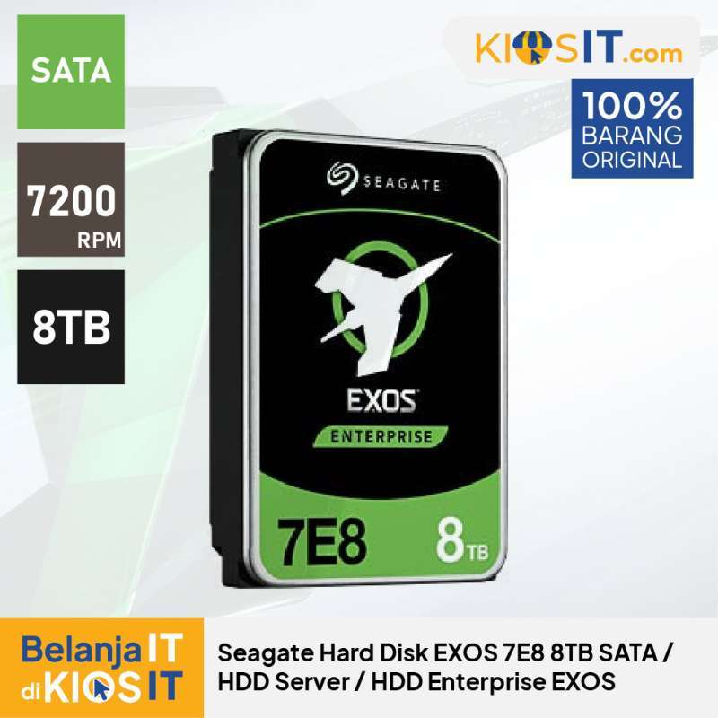 Jual Seagate Exos 7e8 Hdd / Hardisk Enterprise 8tb Sata 7200rpm Di ...