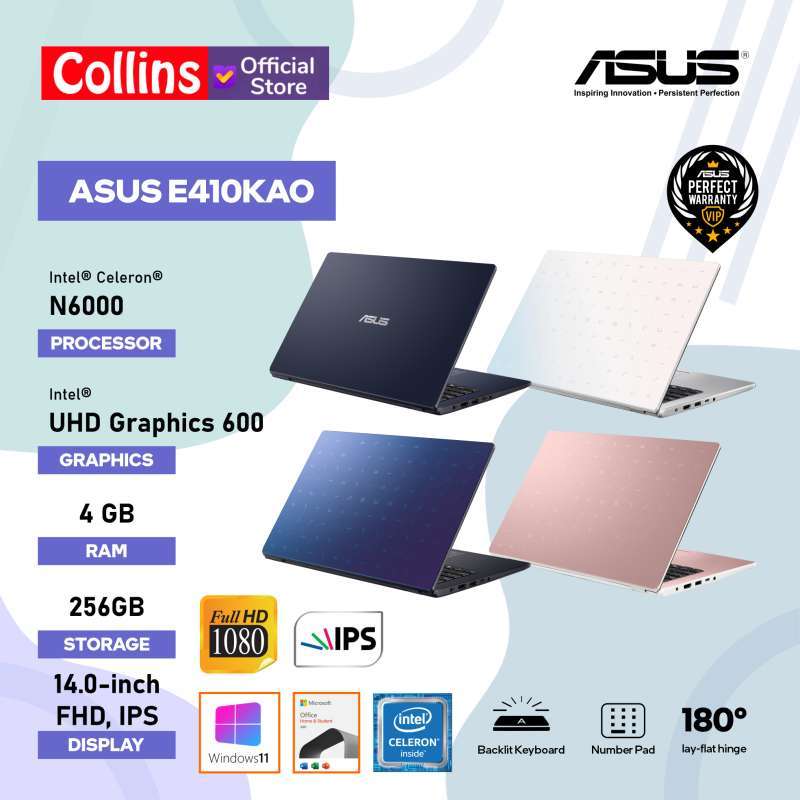 Jual ASUS VIVOBOOK E410KAO - [PENTIUM N6000 / DDR4 4GB / SSD 256 ...