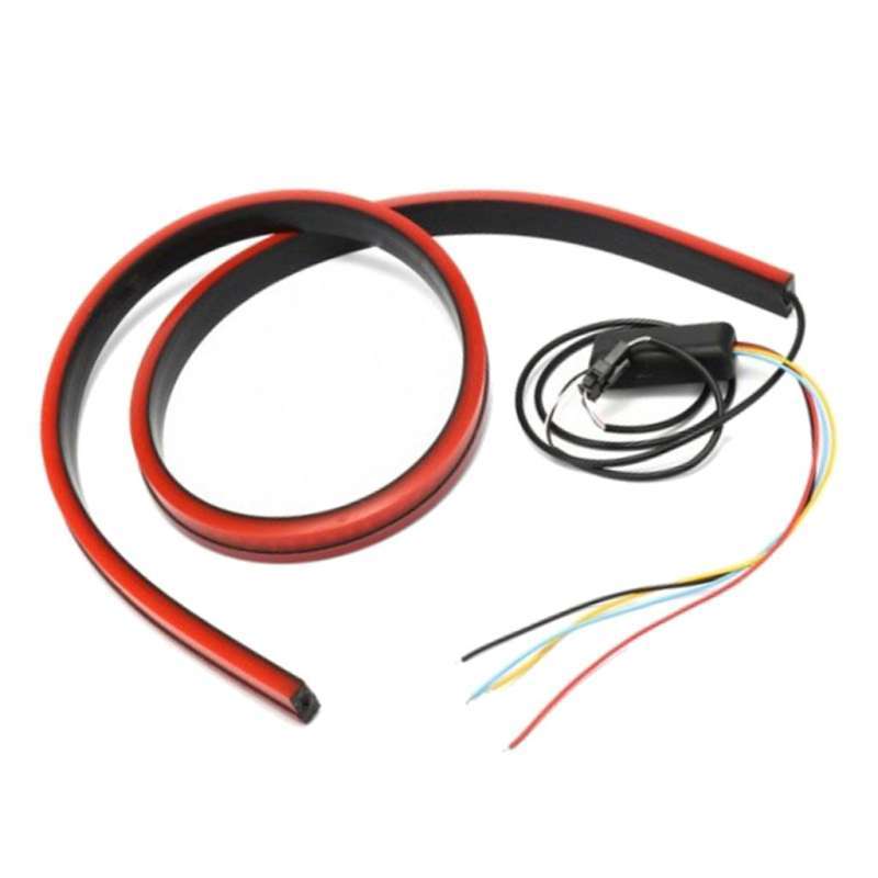 Jual 100cm Flexible LED BrakeLight Strip Car Rear Window High Mount Red ...