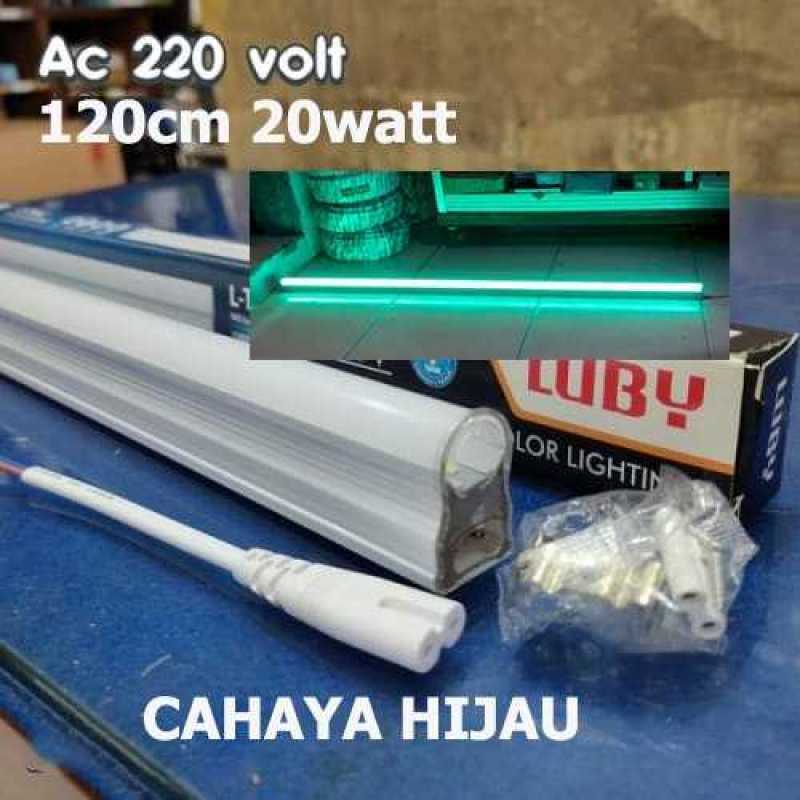 Jual Lampu TL 20W T5 120cm HIJAU Led tube Luby LT5AC lampu set etalase ...