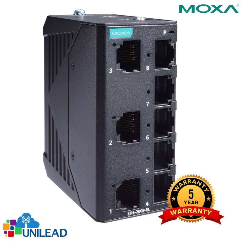 Jual MOXA Unmanaged Ethernet Switch 8-Port EDS-2008EL di Seller Unilead ...