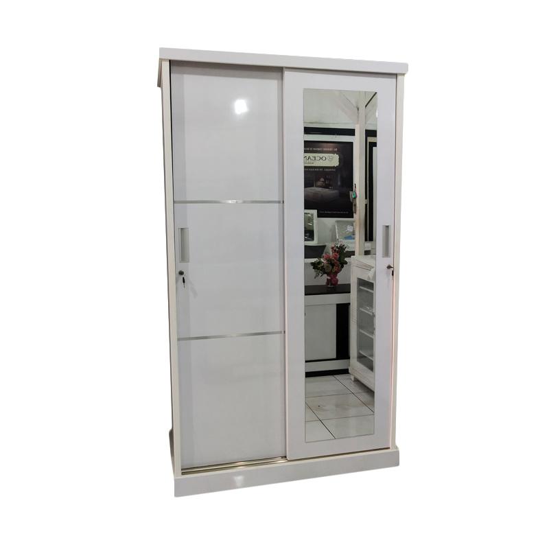 Jual Malaka Mebel Multiplex Lemari Pakaian - Putih [2 Pintu Sliding] - PUTIH - di Seller Mgs ...