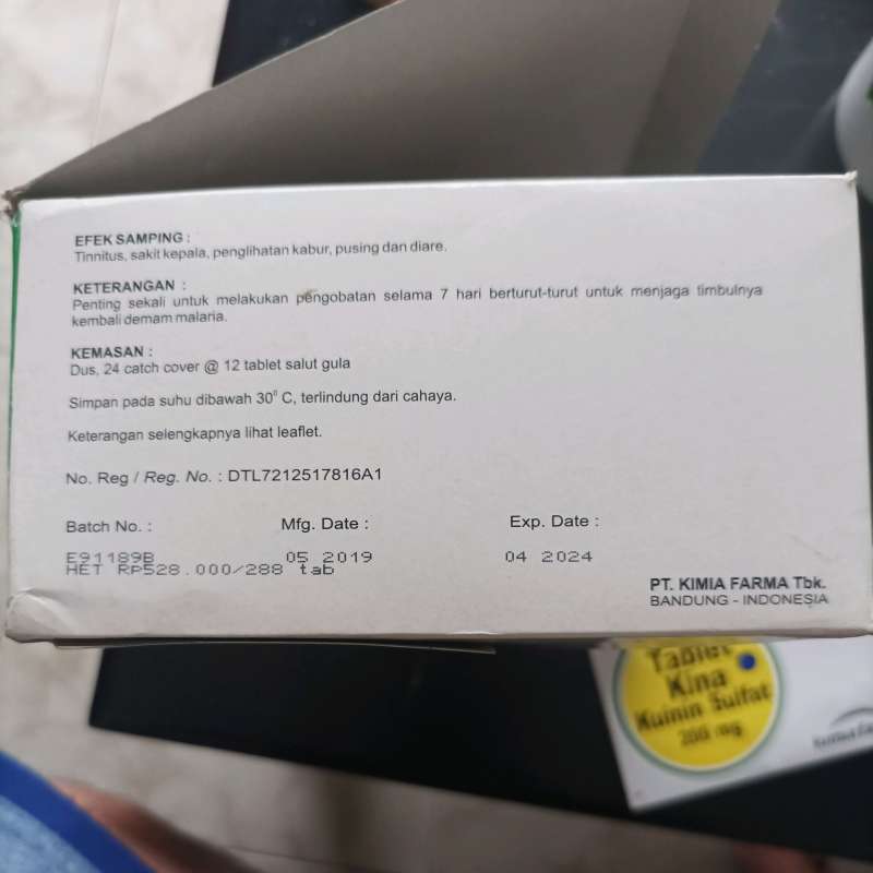 Jual Quinine Sulphate 200mg Kina Di Seller One Fire Medika - Jl Serdang ...