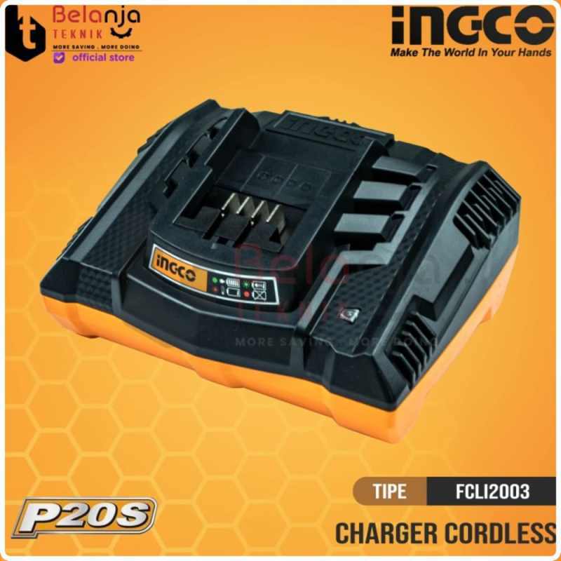Jual Ingco Fast Intelligent Charger Cordless 20 V Baterai 4.0 Ah ...
