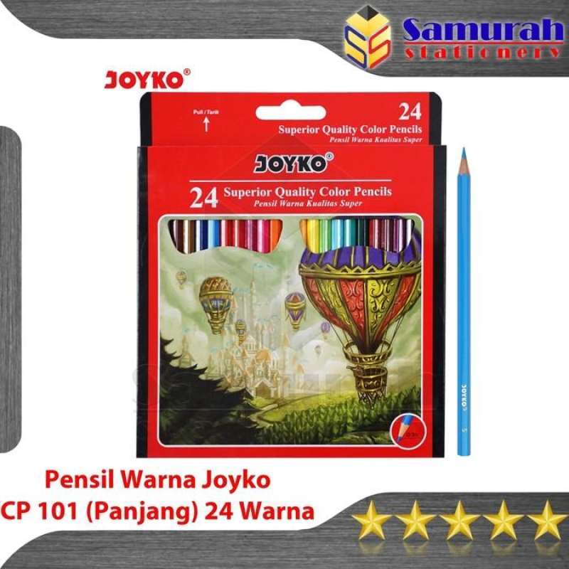 Jual Pensil Warna Joyko Cp 101 24 Warna Panjang Colour Pencil Cp 101