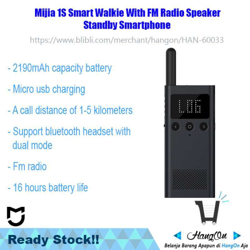 Jual Mijia Smart HT Walkie Talkie 1S Phone App Location FM Radio ...