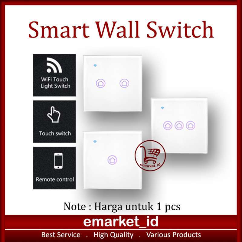 Jual Smart Wall Switch Light Touch Wifi Ad51 / Saklar Dinding Sentuh ...