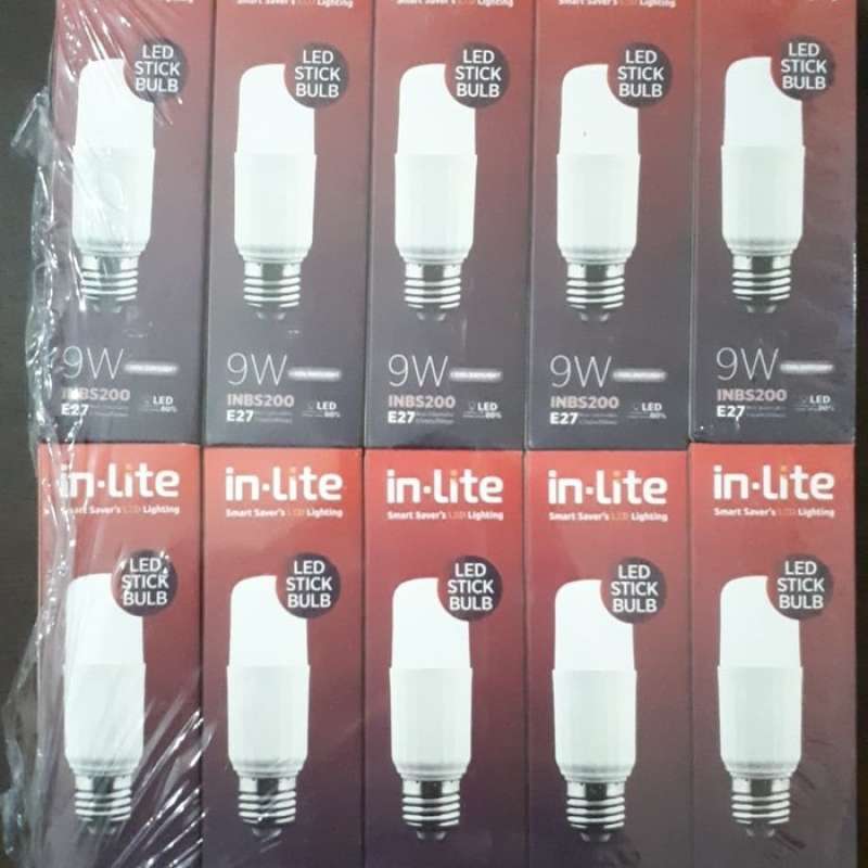 Jual Led Stick 9w In-lite Cahaya Putih / Bohlam Led / Lampu Led Bulb ...