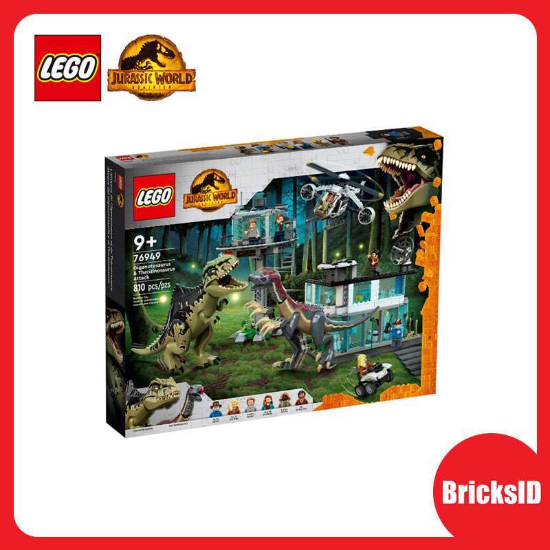 Jual LEGO 76949 JURASSIC WORLD Giganotosaurus & Therizinosaurus Attack ...