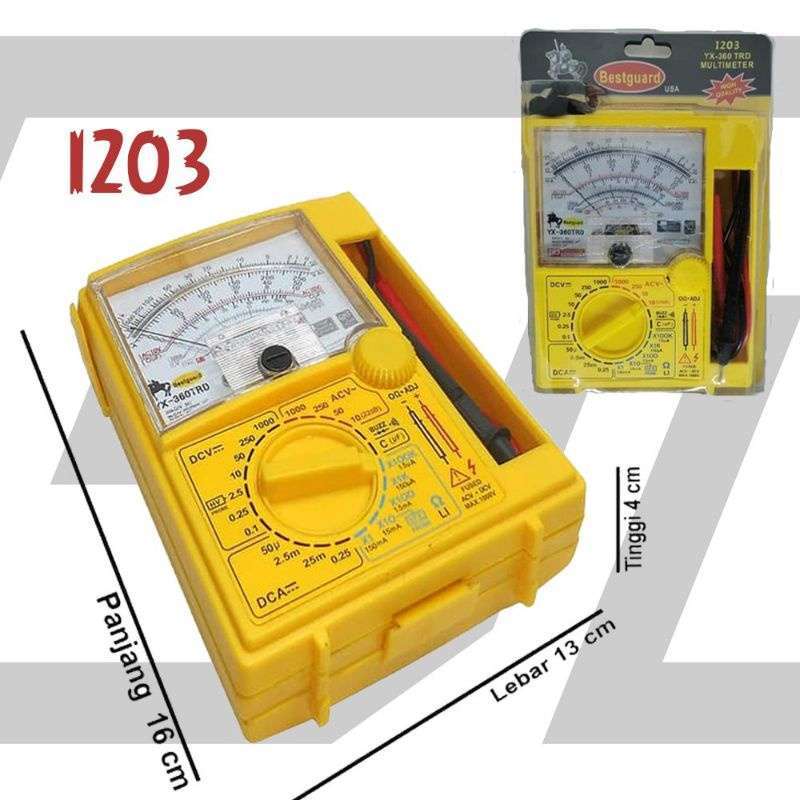 Jual (ORIGINAL) AVOMETER BESTGUARD I203 ANALOG Multimeter Multitester ...