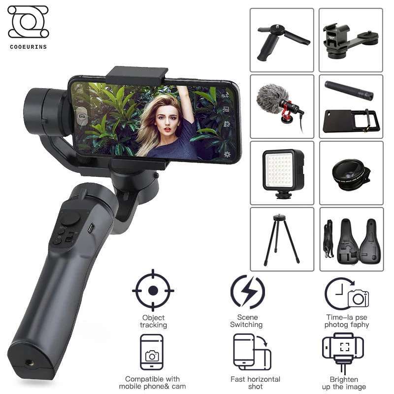 Promo 3 Axis Gimbal Handheld Stabilizer Cellphone Action Camera Holder ...