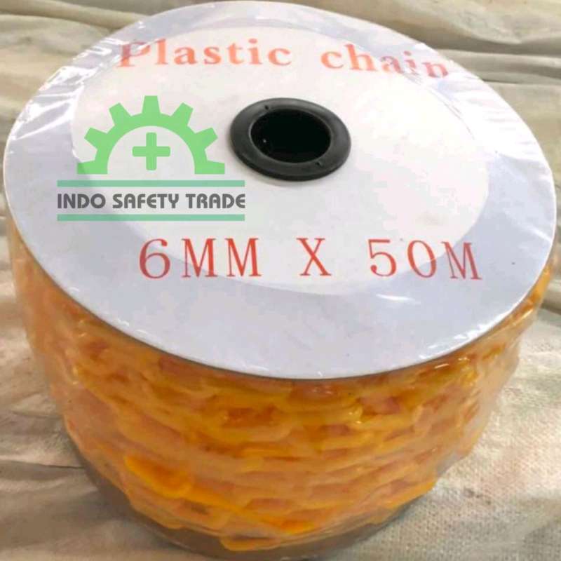 Jual Rantai Plastik/Plastic Chain 6mm x 50 Meter (1 Roll) Merah, Kuning ...