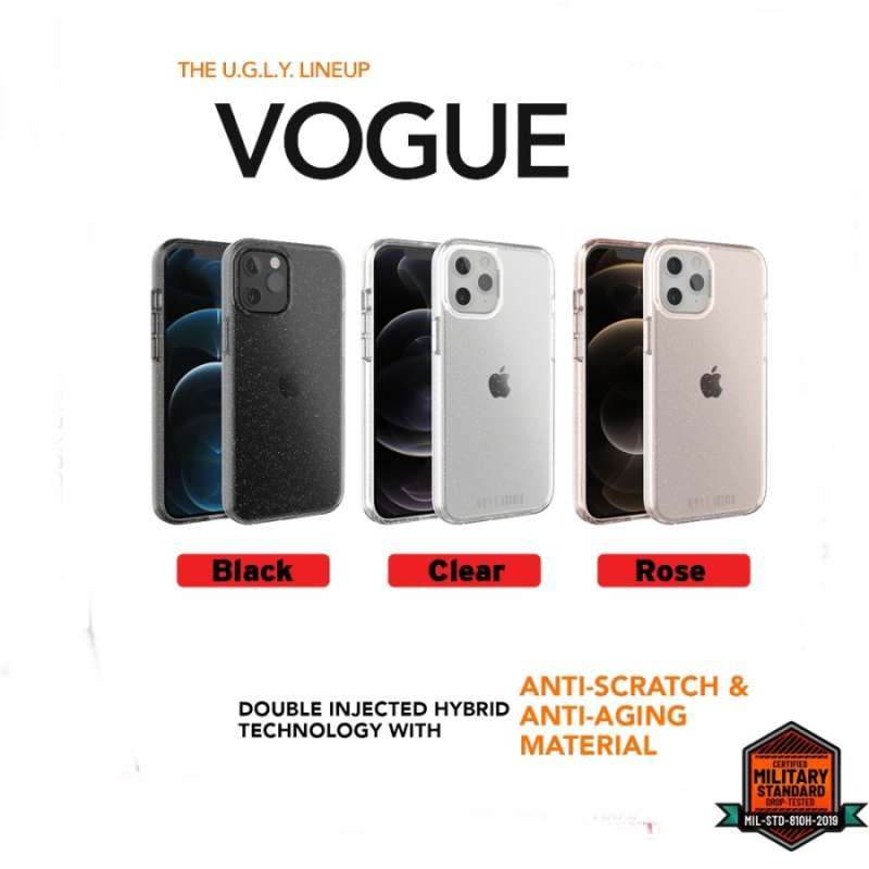 Promo Case iPhone 12 Pro Max / Pro / 12 Mini UGLY RUBBER VOUGE Sparkles ...