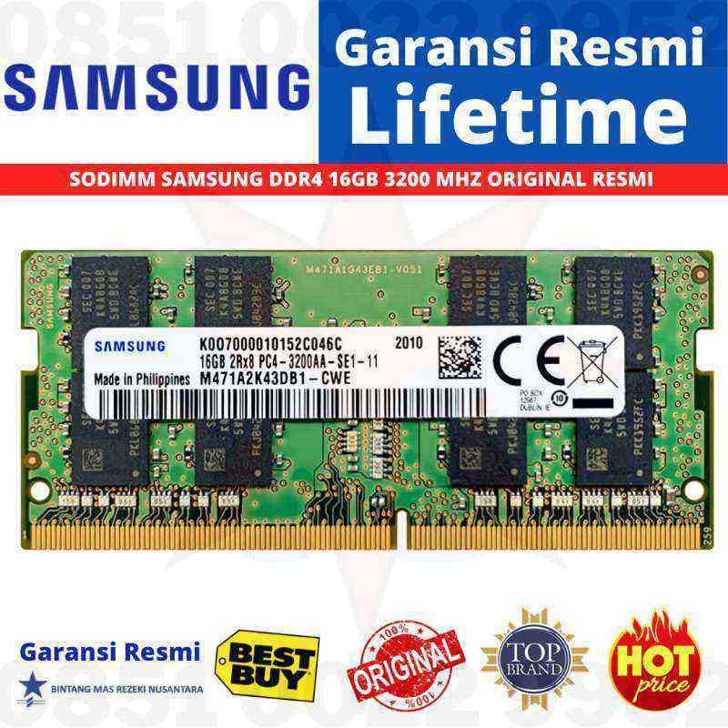 Jual SAMSUNG SODIMM DDR4 16GB 3200MHZ ORIGINAL RESMI di Seller Karya ...